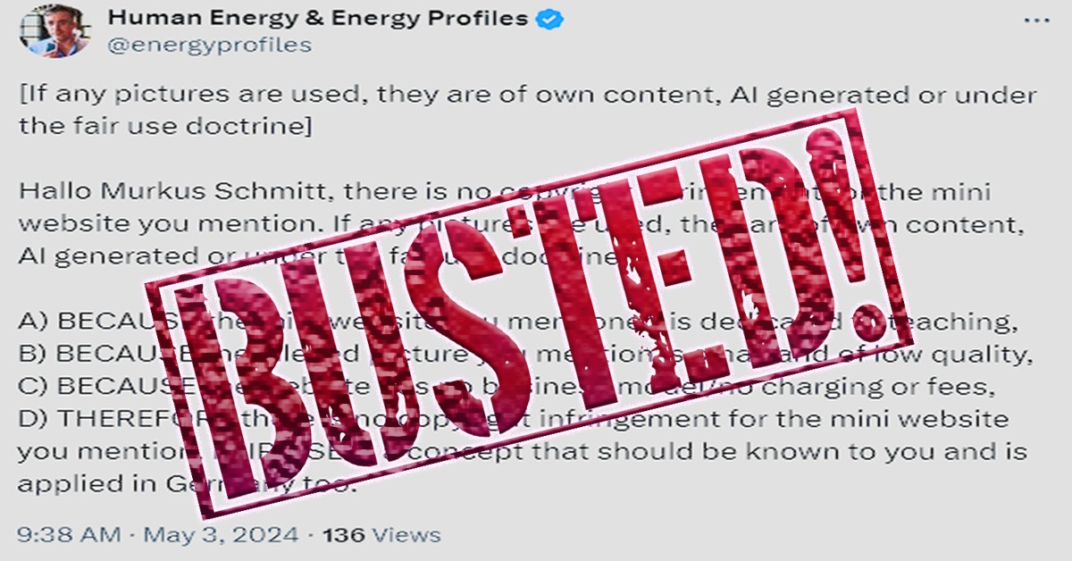 Franco L Maglio does not Understand Fair Use - Benjamin Spider